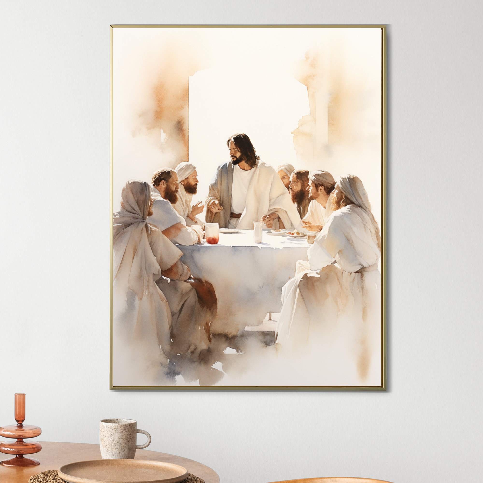 The Last Supper, Digital Print, Sketches, Jesus Art, Bible Wall Decor ...