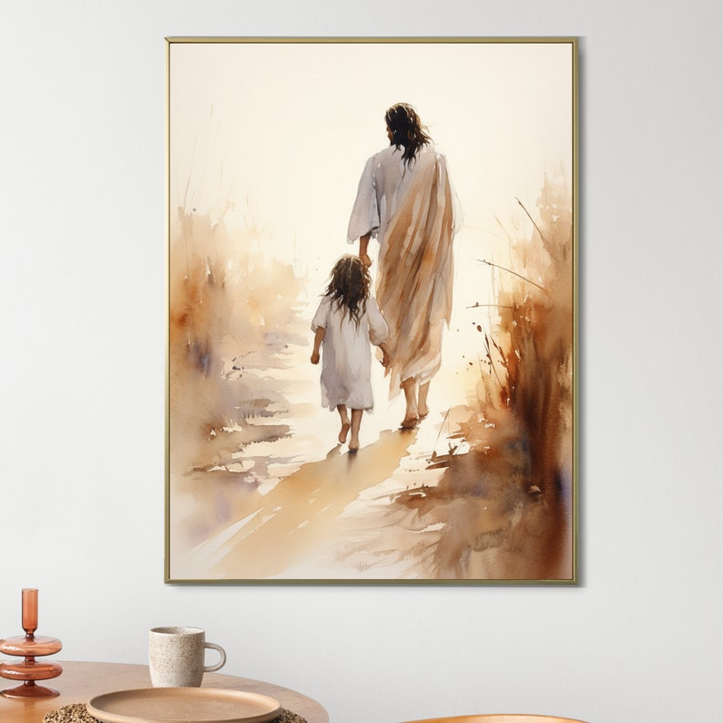 Jesus, Savior, Pilot Me Digital Download Jesus Christ Walking With Girl ...