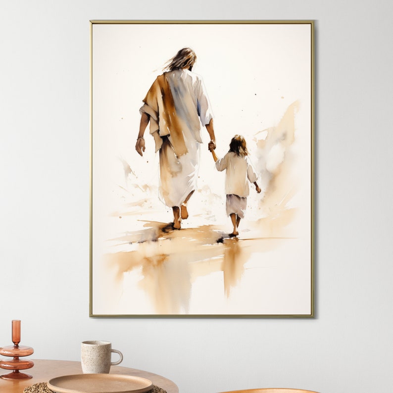 Christ With Child, Jesus Portrait, Jesus Painting, Jesus Print, Jesus ...