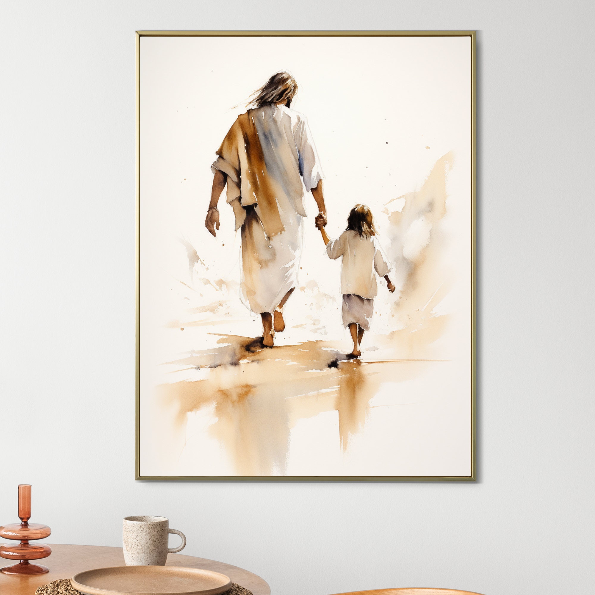 Christ With Child, Jesus Portrait, Jesus Painting, Jesus Print, Jesus ...