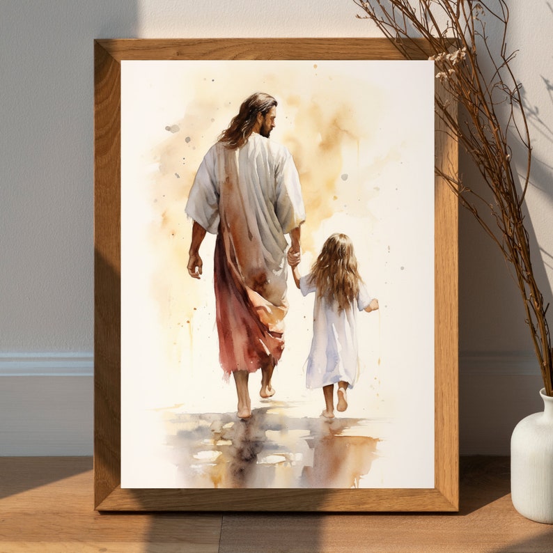 Jesus, Savior, Pilot Me Digital Download Jesus Christ Walking With Girl ...
