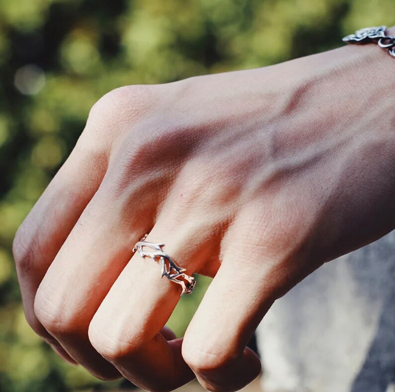 Y2K Inspired Silver Rings Vintage, Gothic, Unisex, Adjustable, Retro ...