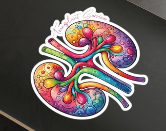 Kidney Transplant Vinyl Sticker - Etsy