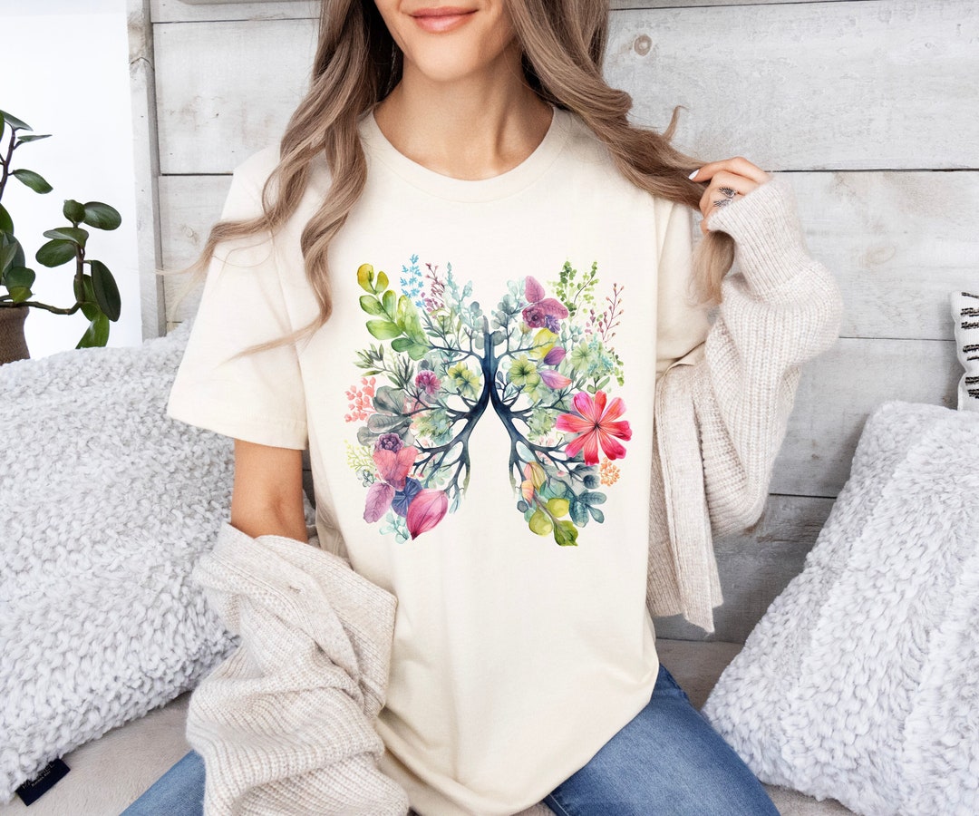 Floral Lung Shirt, Organ Tshirt, Organ Donation, Organ Transplant ...