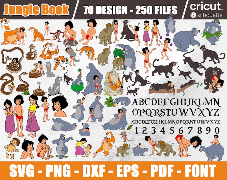 The Jungle Book Svg Bundle, Jungle Book Png Files, Baloo Svg, the ...