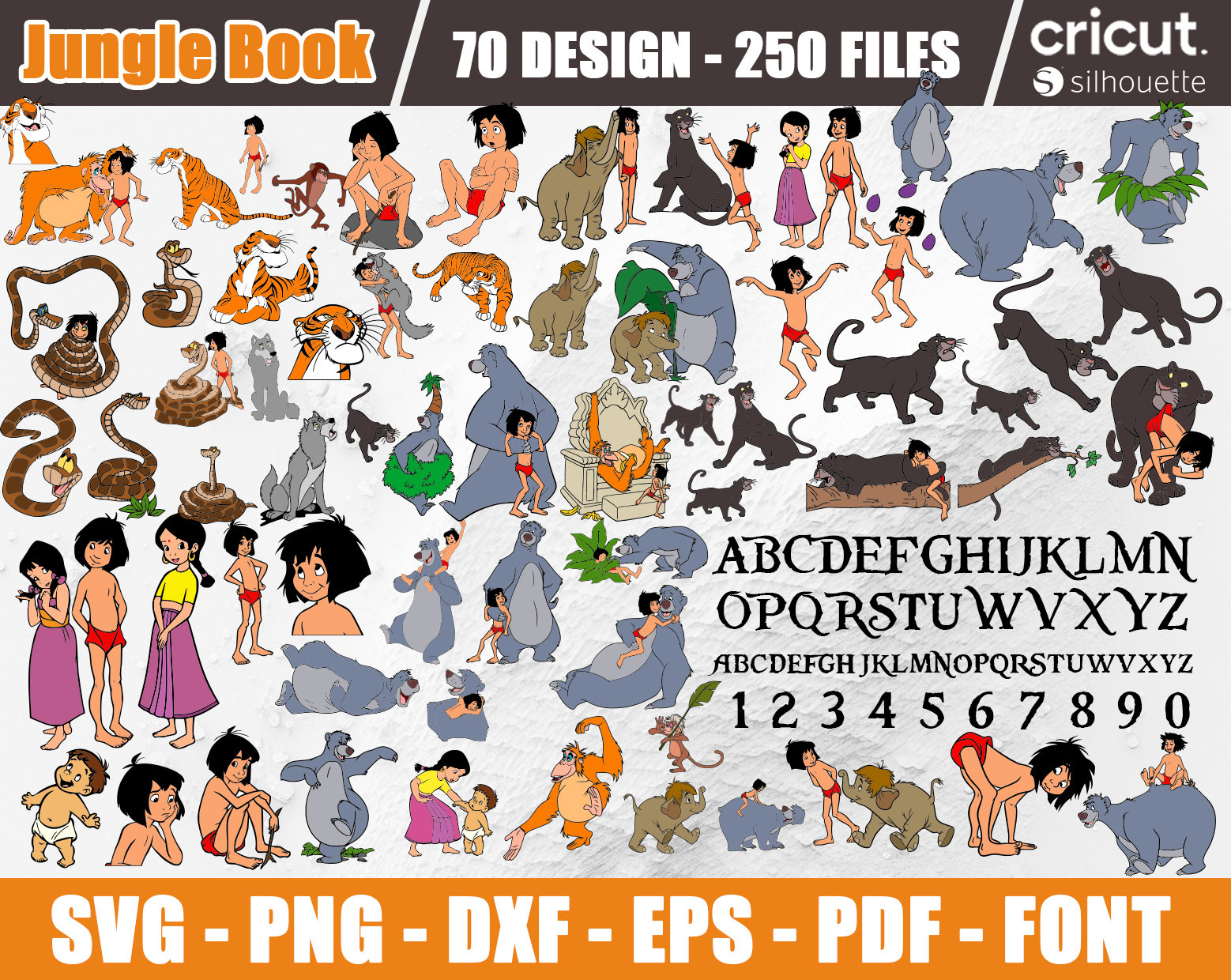 The Jungle Book Svg Bundle, Jungle Book Png Files, Baloo Svg, the ...