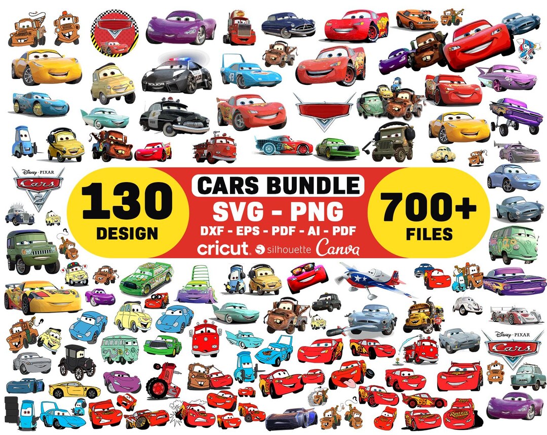 Cars Svg, Cars Png, High Quality Cars Clipart, Cars Birthday, Lightning ...