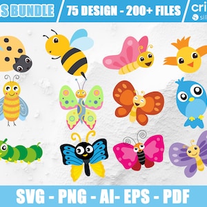 Bugs Svg Bundle, Bugs Clipart, Svg for Cricut, Insects Clipart, Bug ...