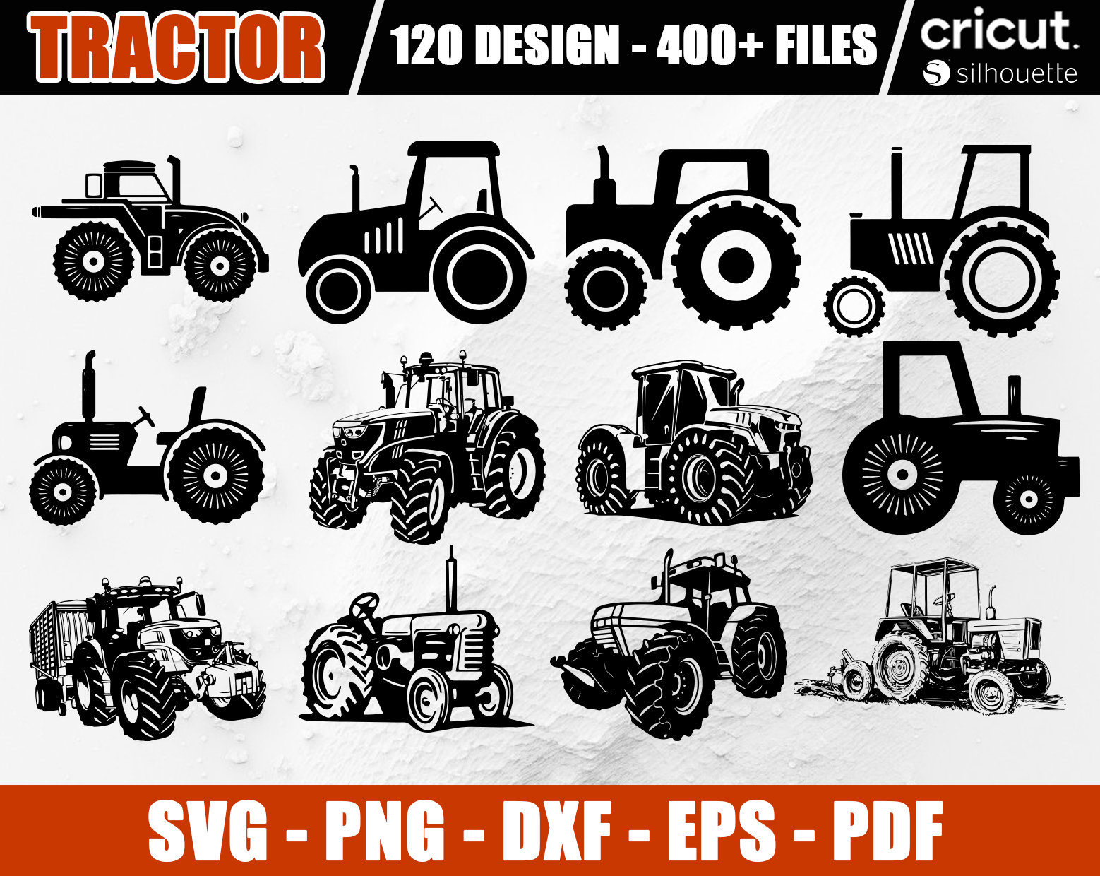 Mega Tractor Svg Bundle, Farm Tractor Svg, Tractor Png, Tractors Svg ...