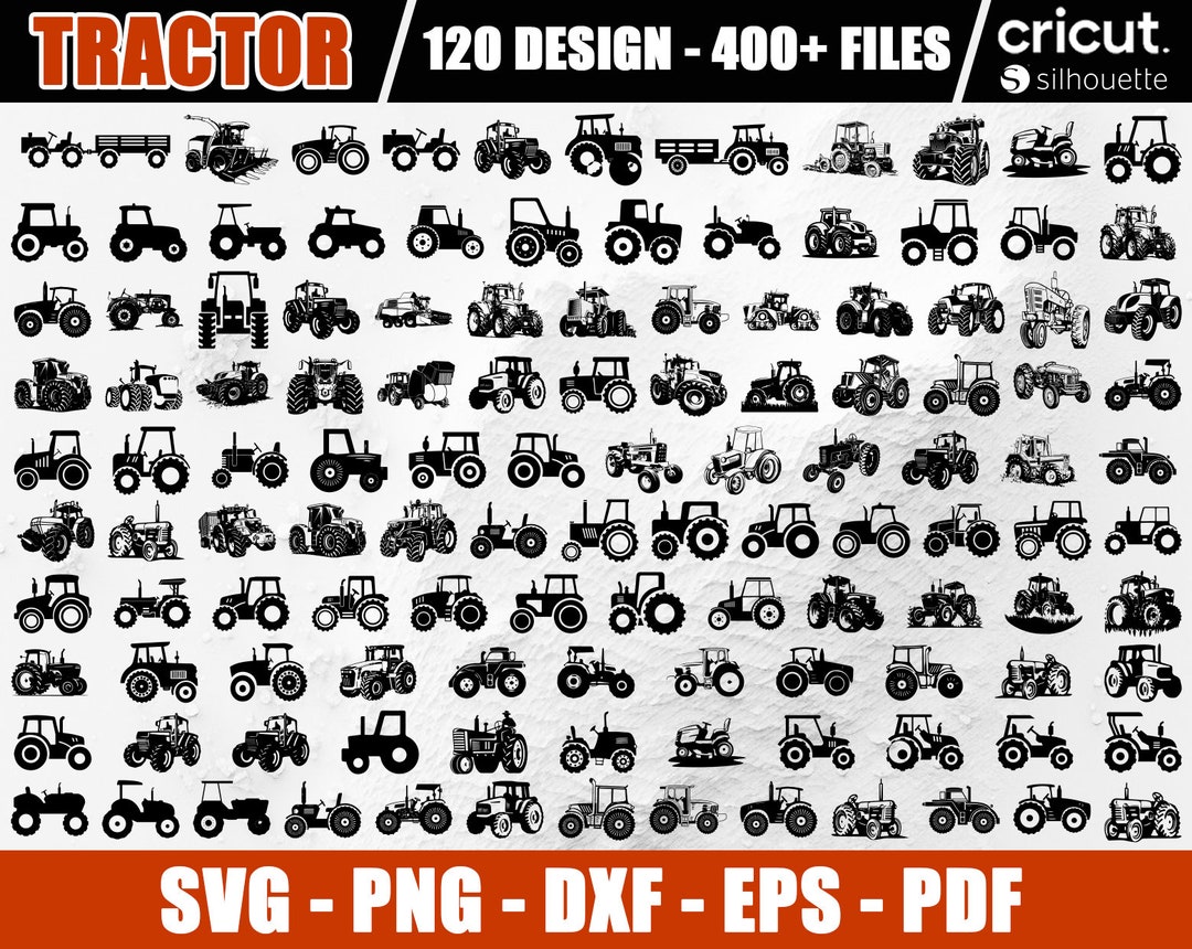 Mega Tractor Svg Bundle, Farm Tractor Svg, Tractor Png, Tractors Svg ...