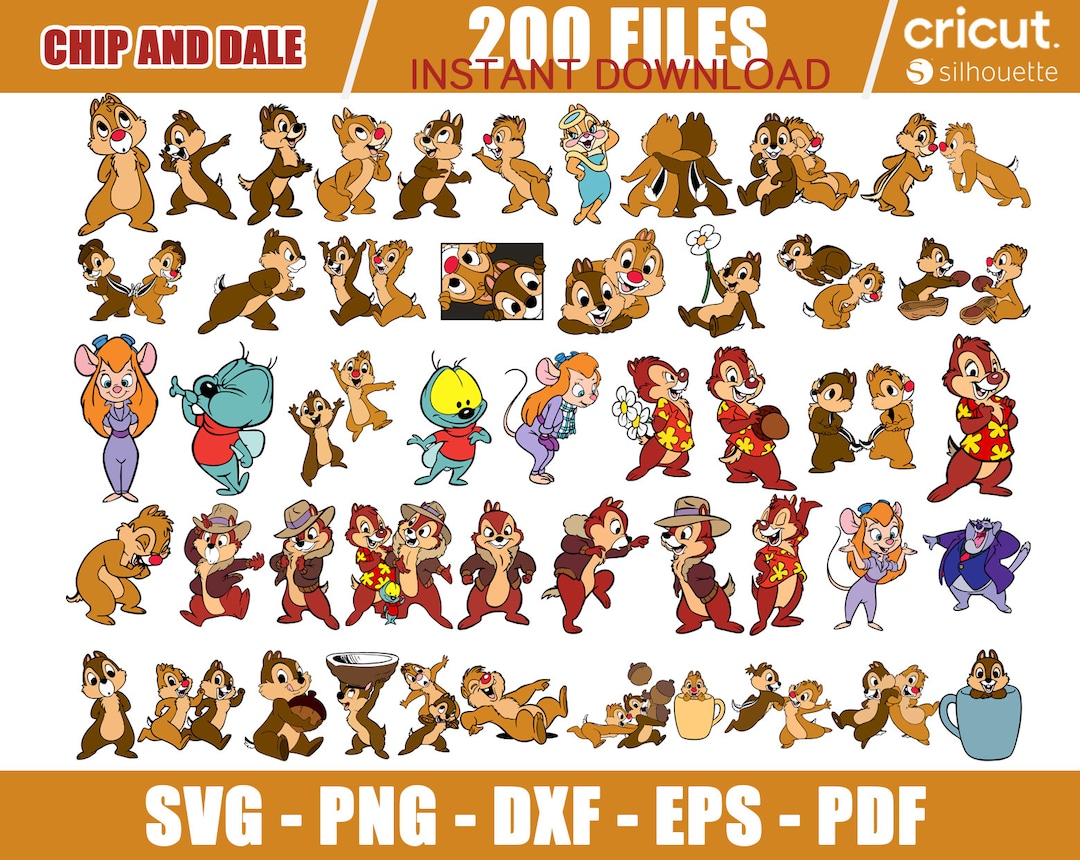 Chip and Dale Svg, Alvin and the Chipmunks Svg, Svg for Cricut, Chip ...