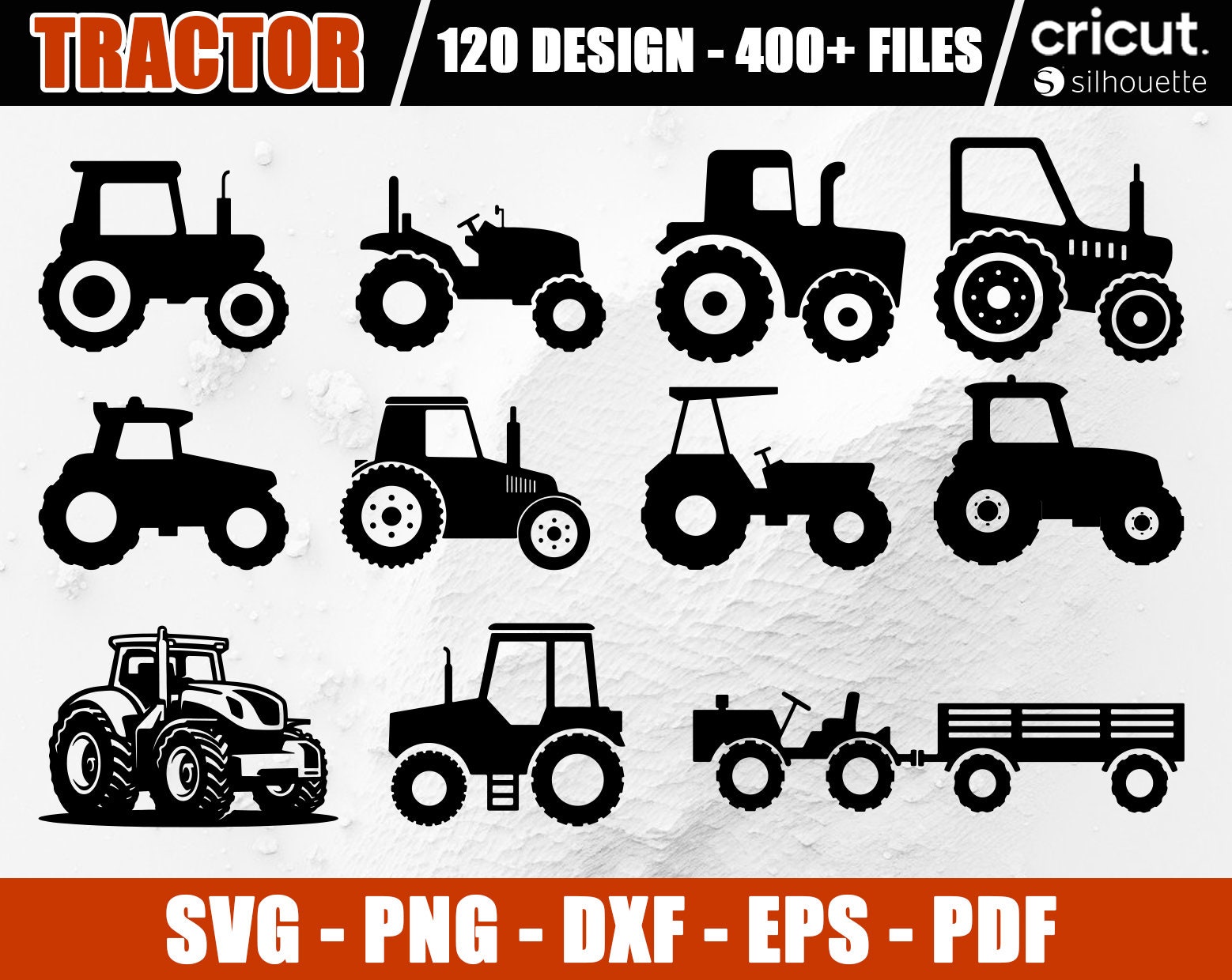 Mega Tractor Svg Bundle, Farm Tractor Svg, Tractor Png, Tractors Svg ...