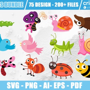 Bugs Svg Bundle, Bugs Clipart, Svg for Cricut, Insects Clipart, Bug ...