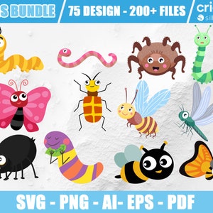 Bugs Svg Bundle, Bugs Clipart, Svg for Cricut, Insects Clipart, Bug ...