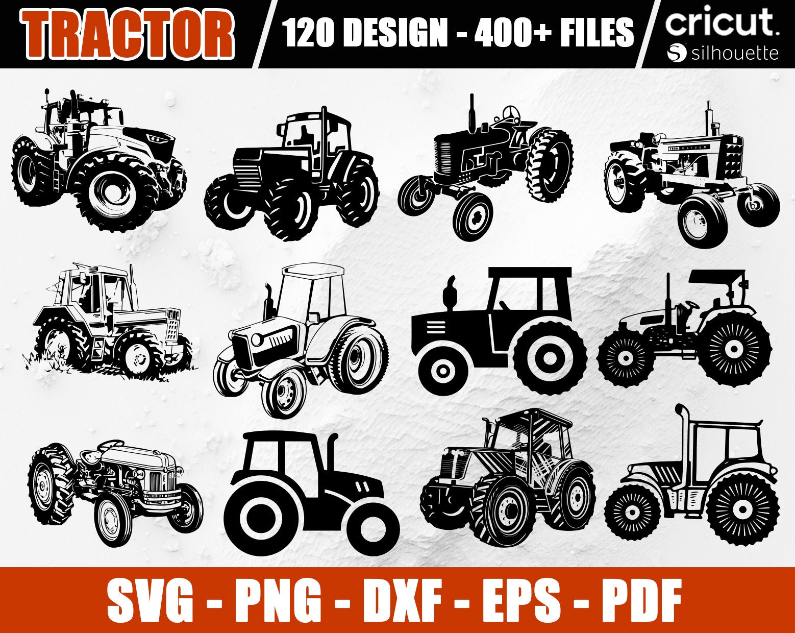 Mega Tractor Svg Bundle, Farm Tractor Svg, Tractor Png, Tractors Svg ...