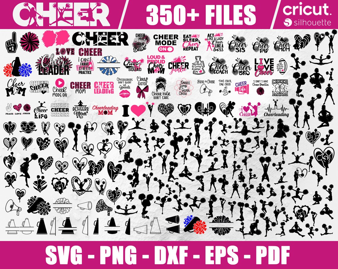 Cheerleader Svg, Cheerleading Svg Silhouette, Cheer Svg, Cheerleader ...