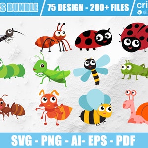 Bugs Svg Bundle, Bugs Clipart, Svg for Cricut, Insects Clipart, Bug ...