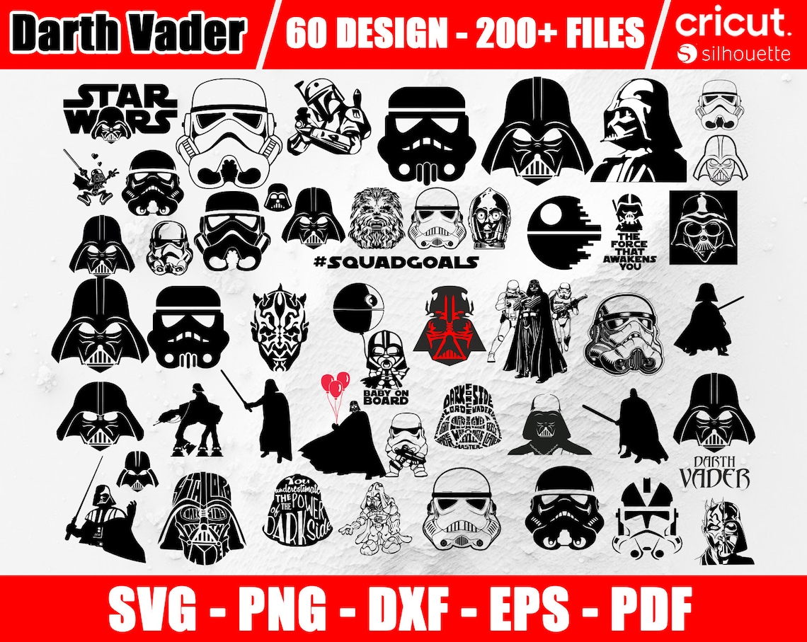 Darth Vader Svg, Darth Vader Clipart, Star Wars Svg for Cricut, Darth ...