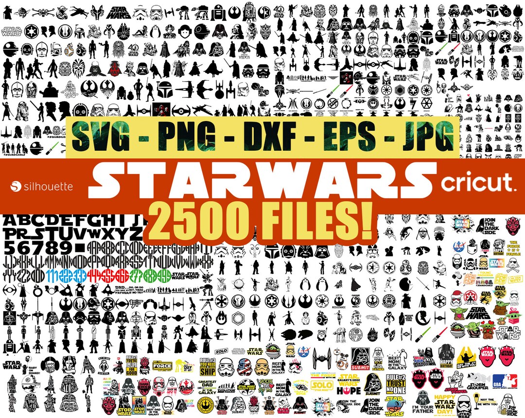 2500+ Star Wars Svg, Starwars Bundle, Svg Files for Cricut, Star Wars ...