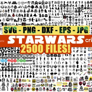 2500+ Star Wars Svg, Starwars Bundle, Svg Files for Cricut, Star Wars ...