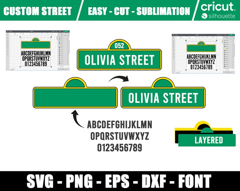 Street Sign SVG, Custom Street Sign, Street Sign Personalized, Street ...