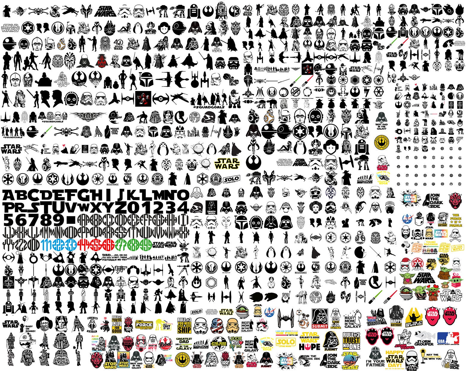 2500 Star Wars Svg, Starwars Bundle, Svg Files for Cricut, Star Wars ...