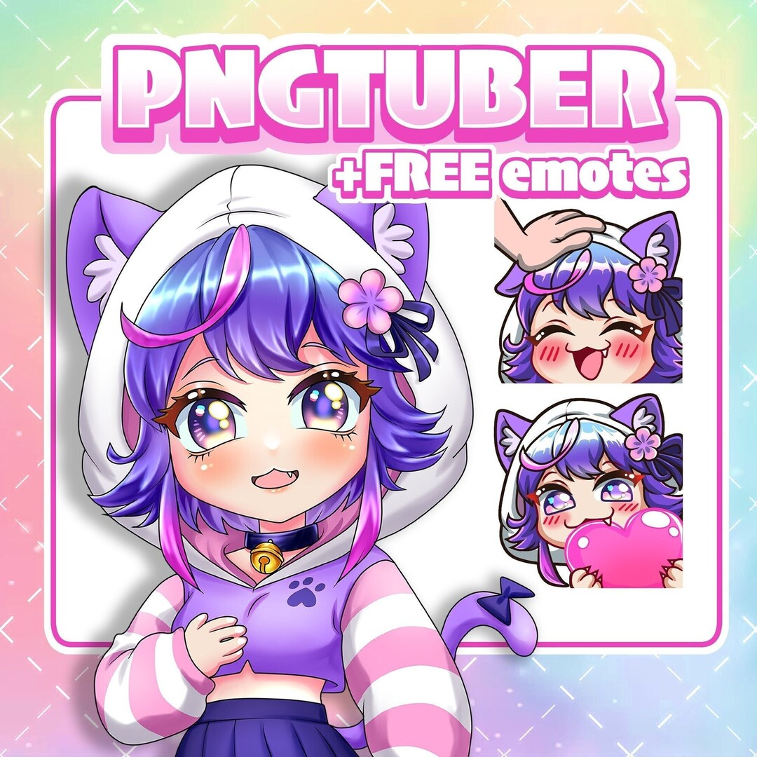 Custom Pngtuber Chibi, Pngtuber Model, Chibi Emotes, Discord Twitch ...