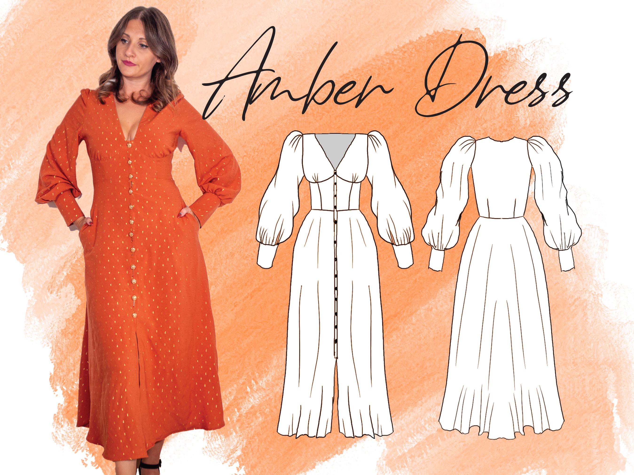 Amber Dress PDF Sewing Pattern - Etsy