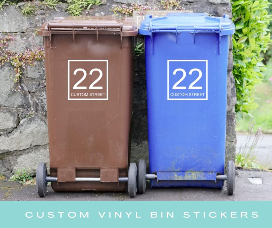 Custom Wheelie Bin Stickers Decals - Etsy