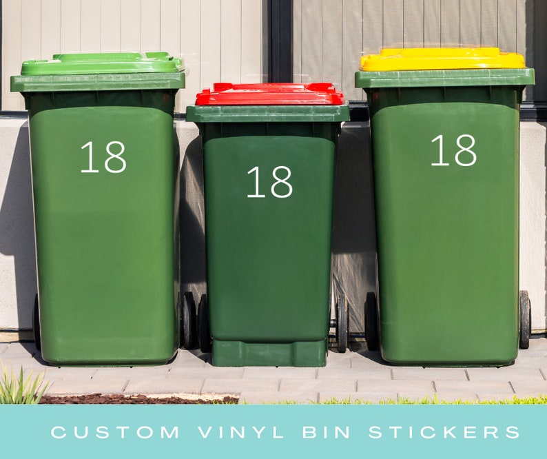 Custom Wheelie Bin Stickers Decals - Etsy