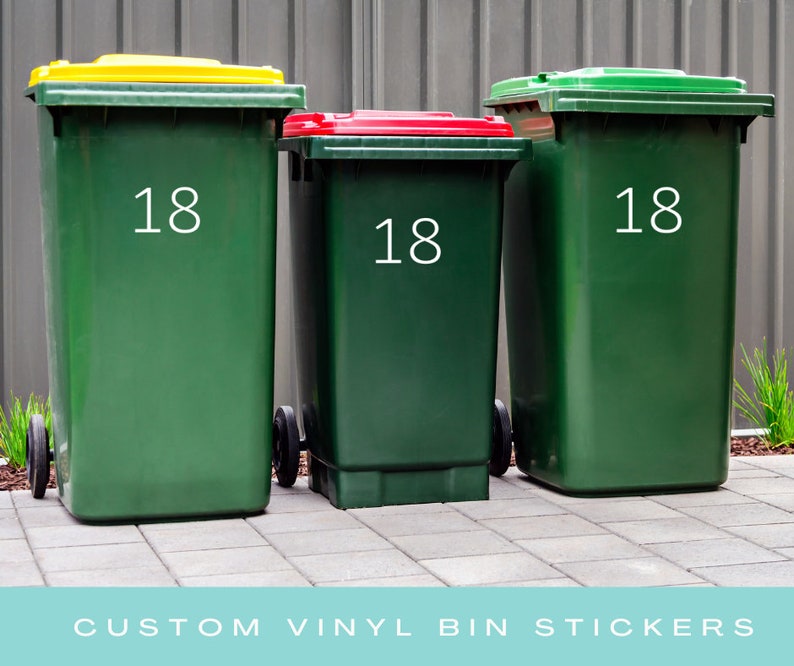 Custom Wheelie Bin Stickers Decals - Etsy