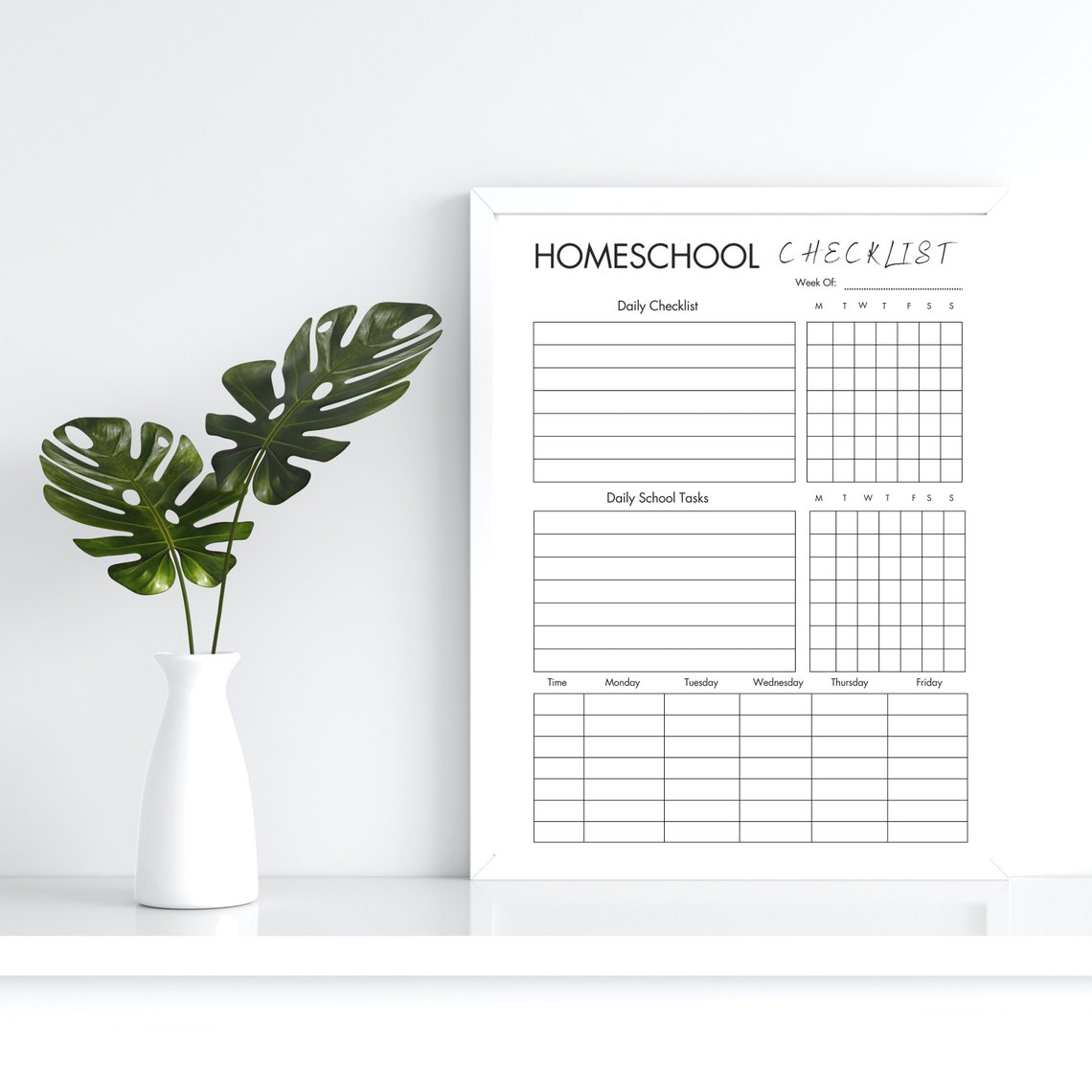 Homeschool Checklist-homeschool Activity- Printable Checklist- Editable ...