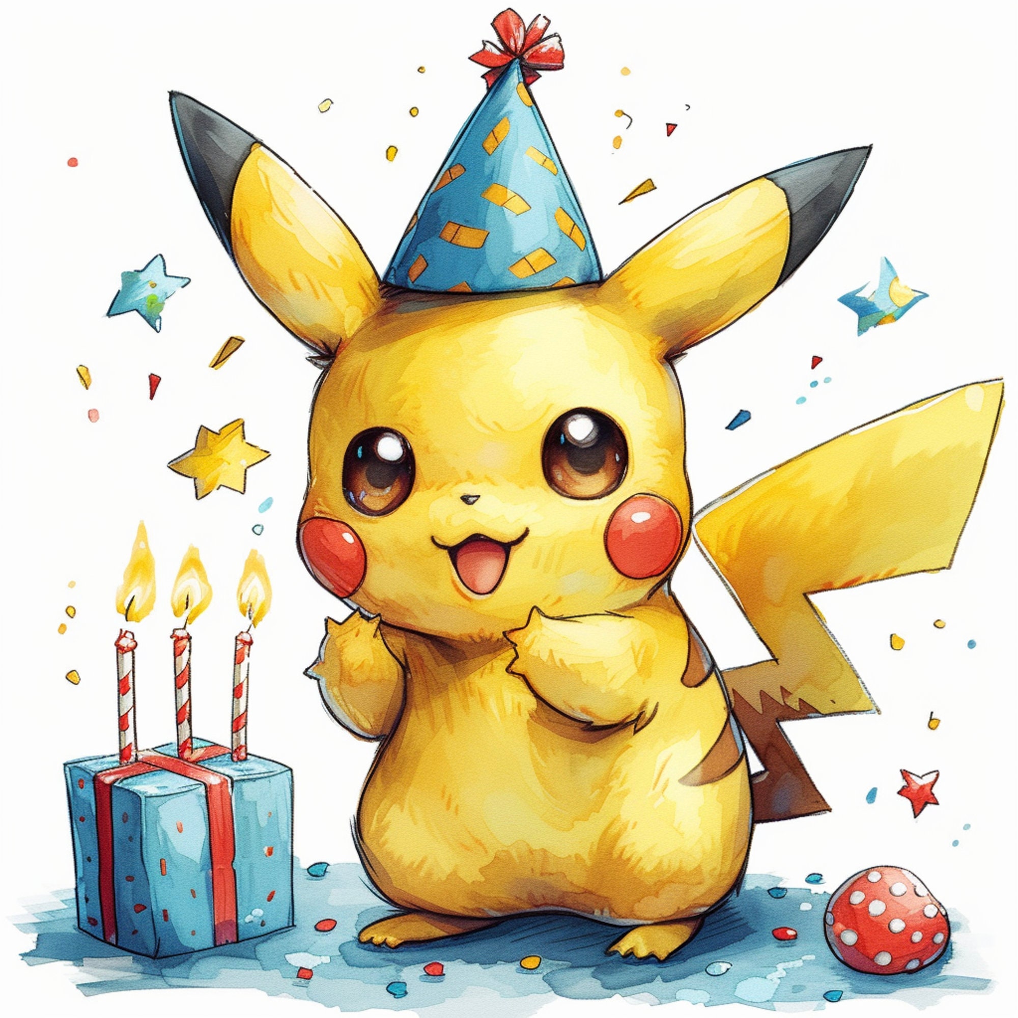 Pikachu Birthday PNG, Pikachu Birthday Party, Pokemon Birthday T ...