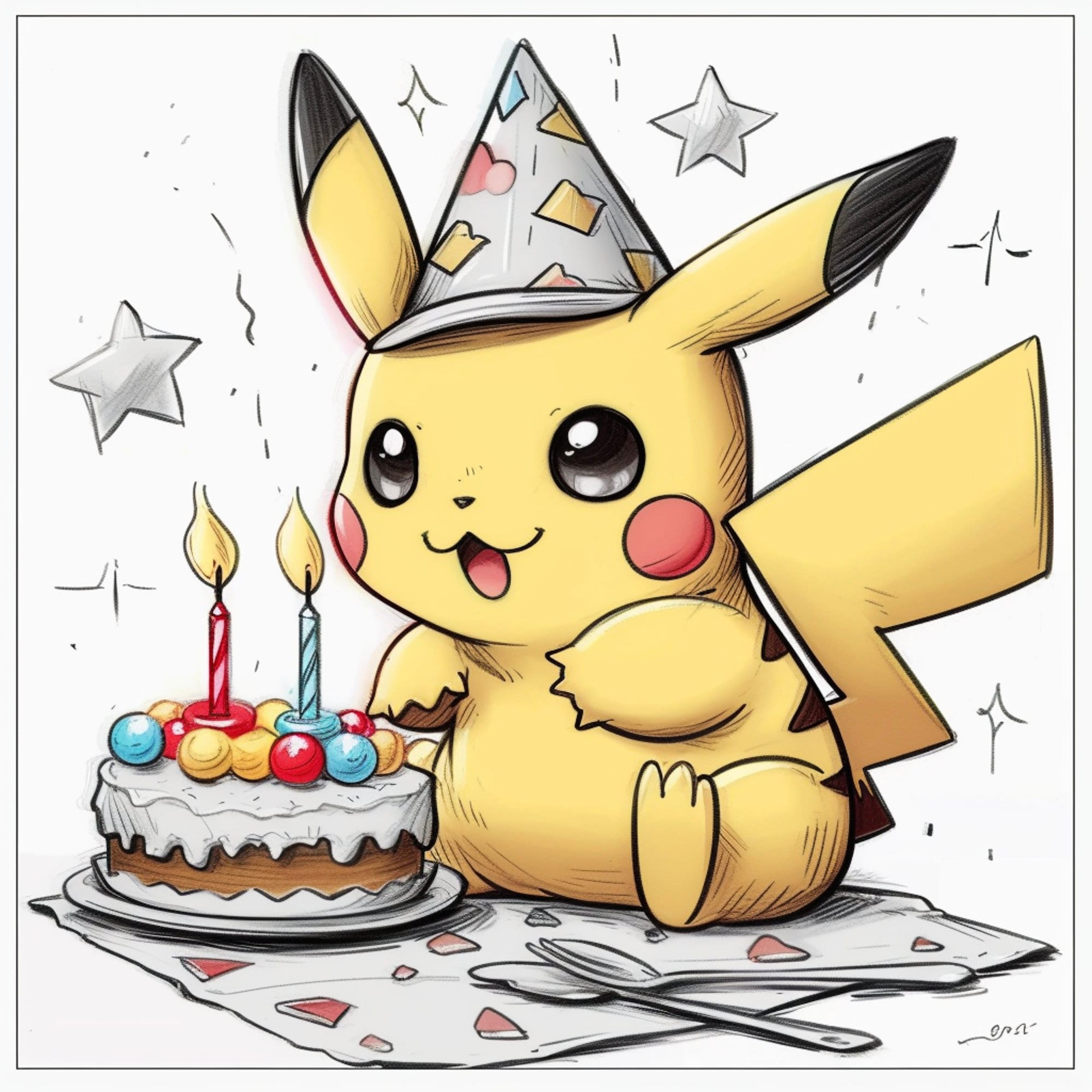 Pikachu Birthday PNG, Pikachu Birthday Party, Pokemon Birthday T ...