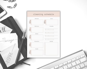 Cleaning Schedule, Cleaning Checklist, Chore Chart Digital Planner ...