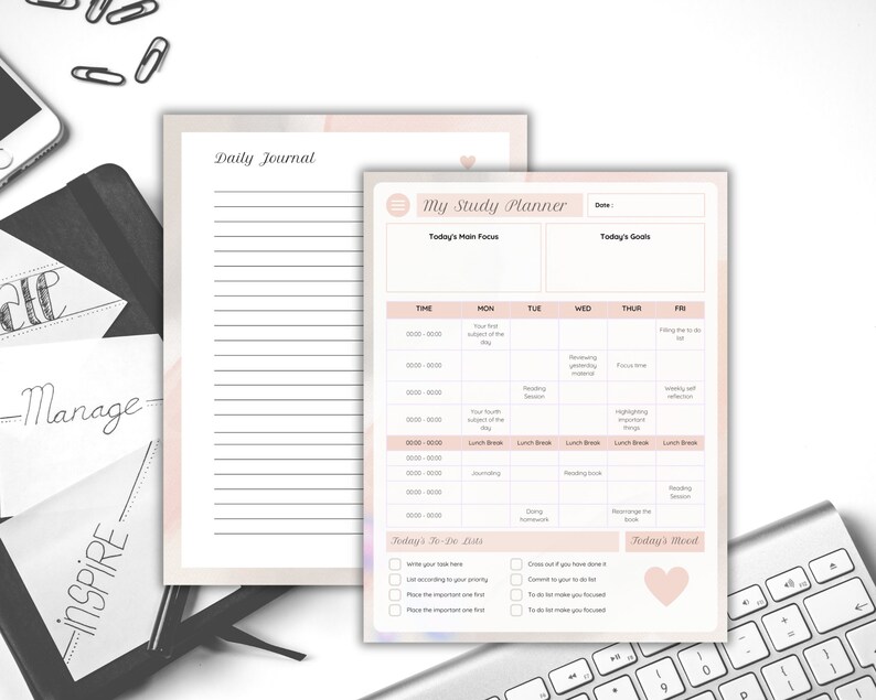 2024 Study Planner, Printable College Planner, Study Planner, School ...
