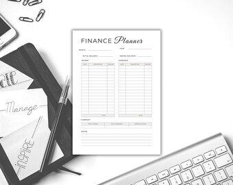 Digital Budget Tracker, Instant Download, Minimal Budget Template ...