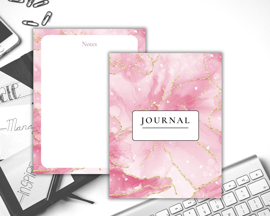Pink Blank Journal, Printable Blank Lined Journal Pages, Lined Pages ...