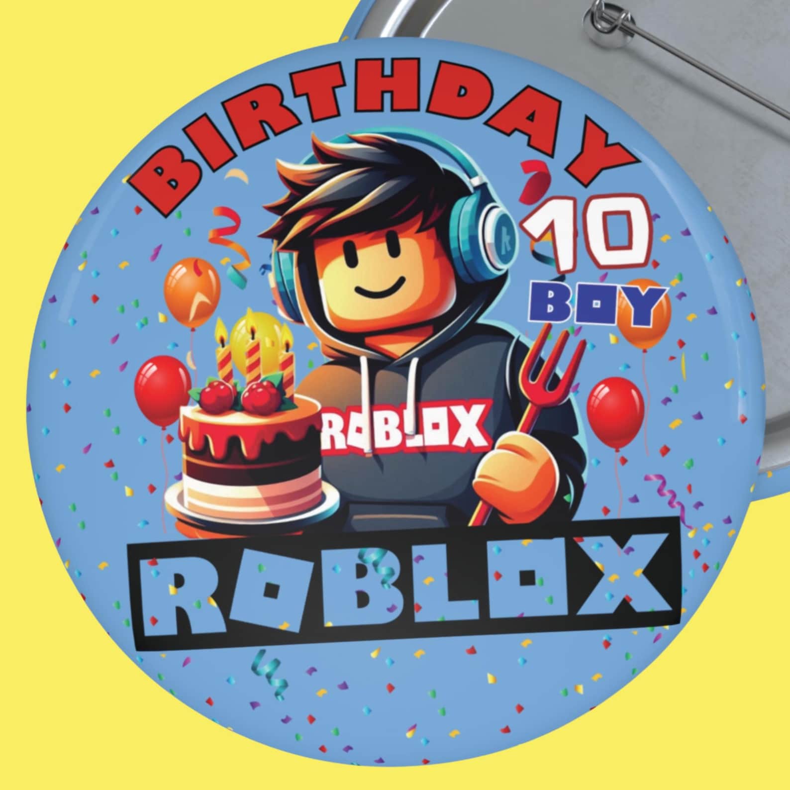 Personalized Happy Birthday Celebration Custom Button, Birthday Boy ...