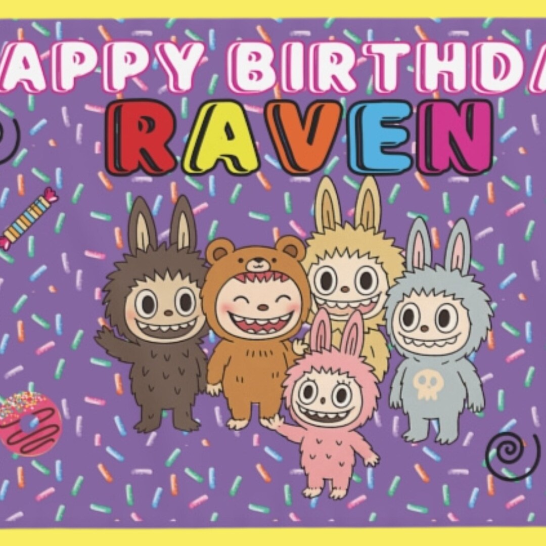 LABUBU, Labubu Birthday, Kids Birthday Decorations, Kids Tablecloth ...
