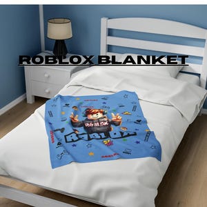 Gamer Roblox Blanket, Roblox Birthday Gift, Roblox, Gift for Boy ...