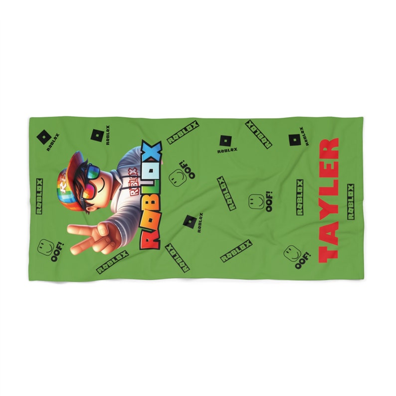Roblox Personalized Beach Towel, Roblox, Roblox Birthday, Roblox Gift ...