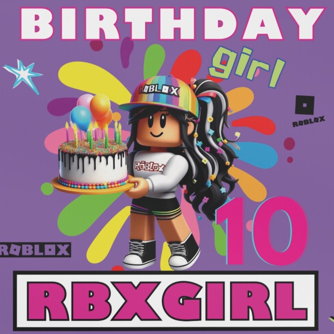 Roblox, Roblox Birthday Party, Happy Birthday Banner, Birthday Girl ...