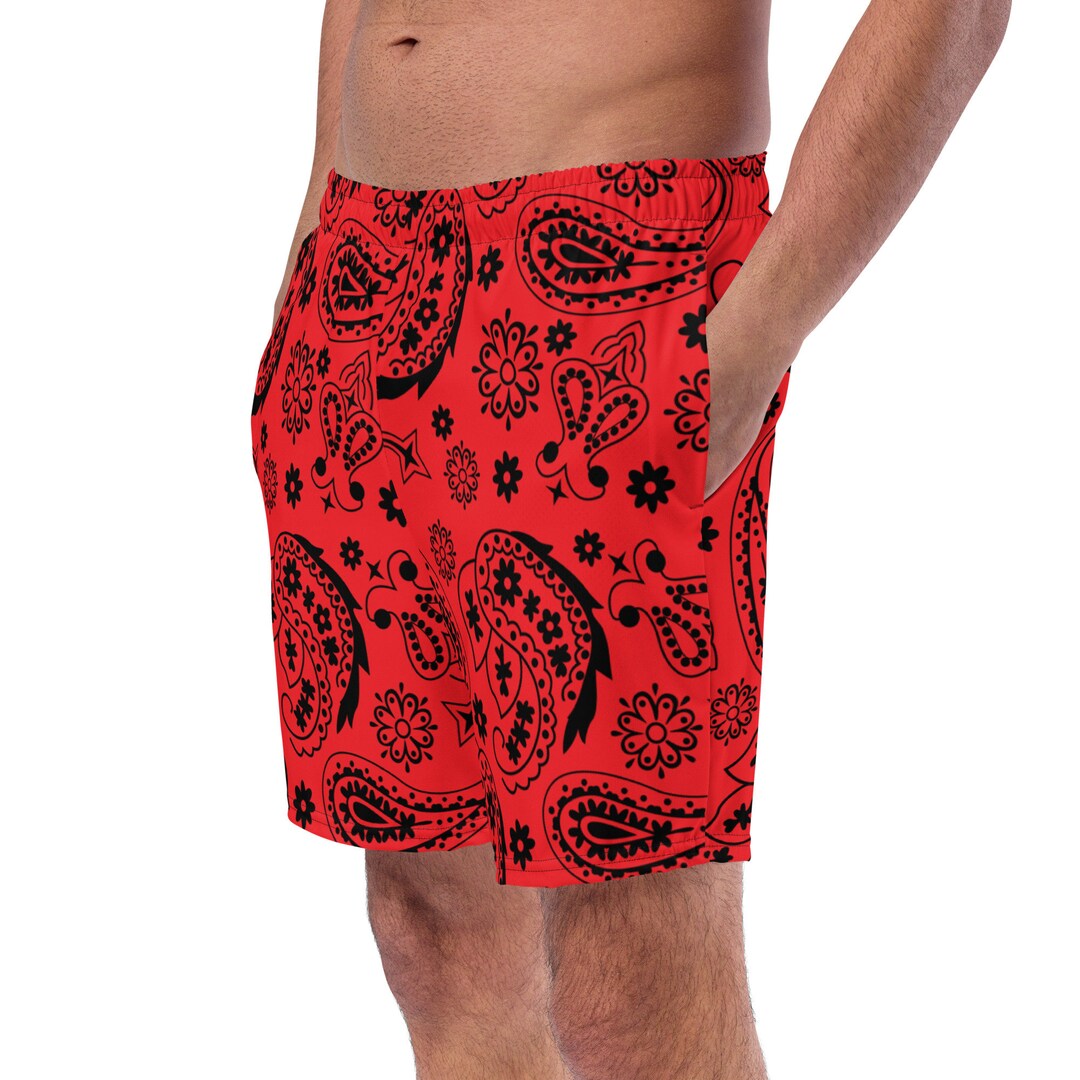 Men's Vintage Paisley Swim Trunks - Etsy