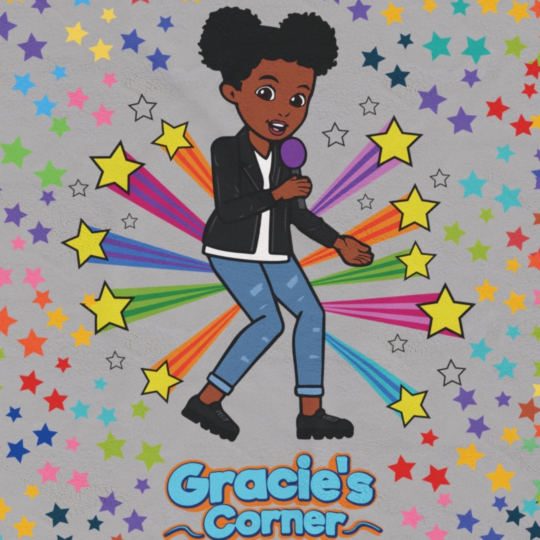 Gracie's Corner Super Starry Stars Blanket, Kids Bedding, VALENTINE'S DAY Gift for Kids, Free ...