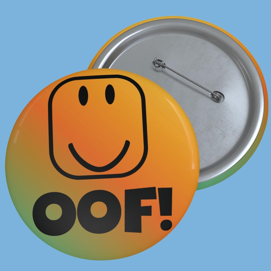Roblox, Roblox Birthday, Gamer Gift, Birthday Button, Roblox OOF! Pin ...