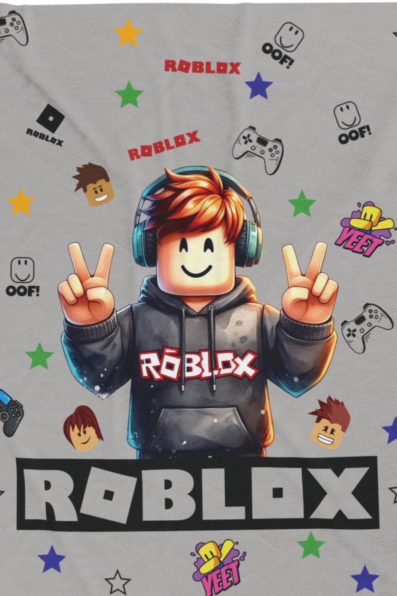 Gamer Roblox Blanket, Roblox Birthday Gift, Roblox, Gift for Boy ...