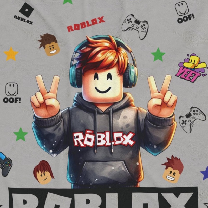 Roblox Plush Throw Blanket - Etsy UK