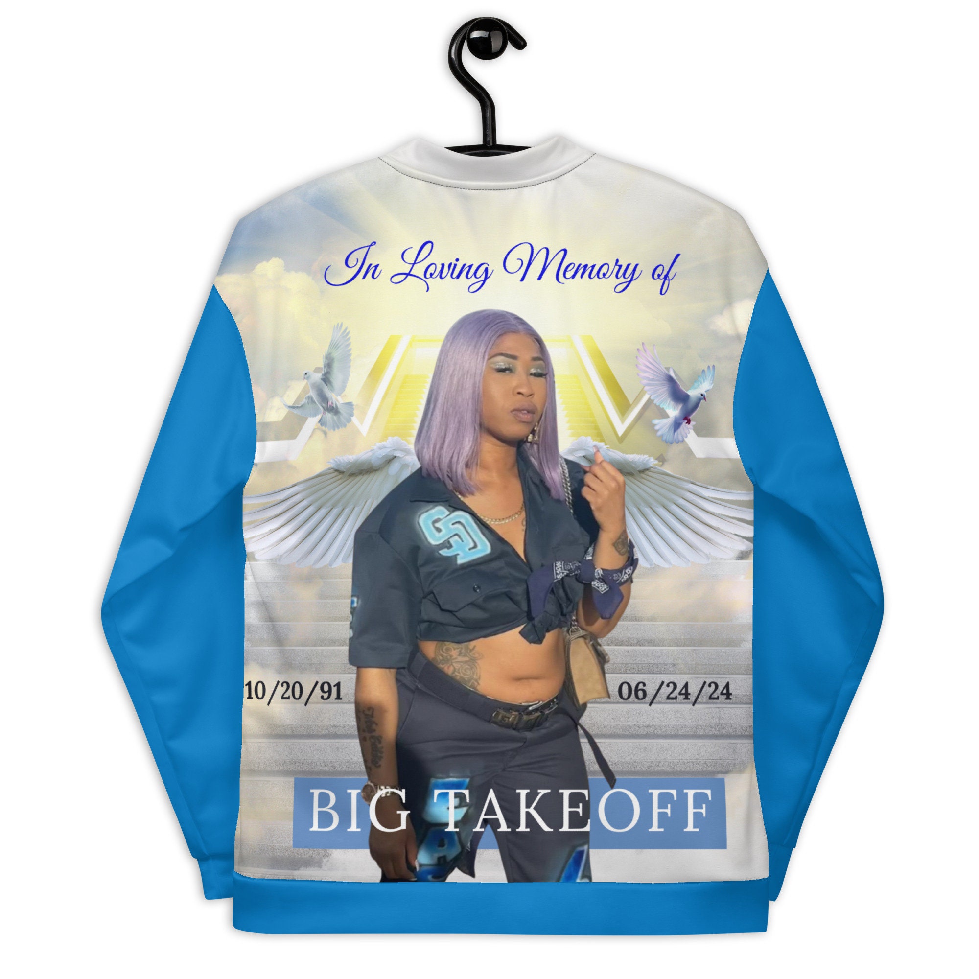 Funeral Jacket, Memorial Jacket, Color-block Bomber Jacket, Rest in ...