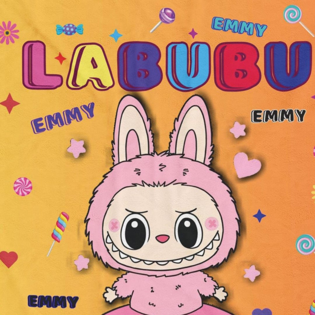 Personalized Labubu Plush Blanket: Custom Kids Gift, Free US Shipping ...